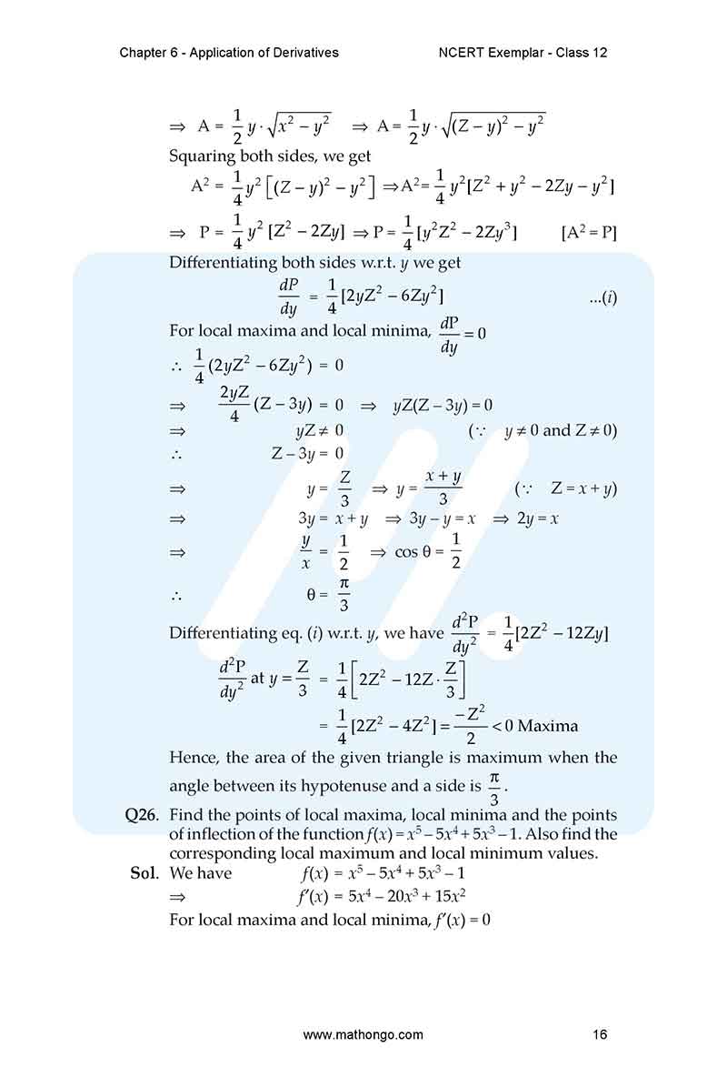 NCERT Exemplar for Class 12 Maths Chapter 6 – MathonGo