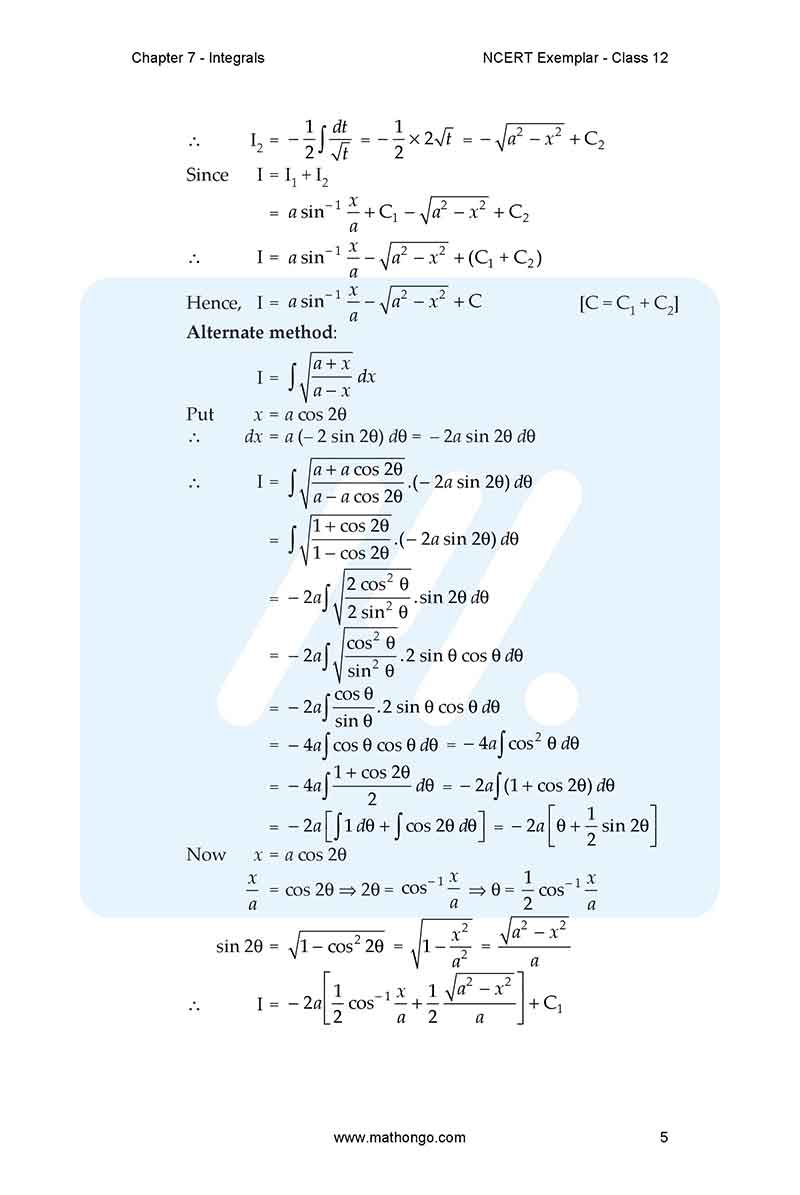NCERT Exemplar for Class 12 Maths Chapter 7 – MathonGo