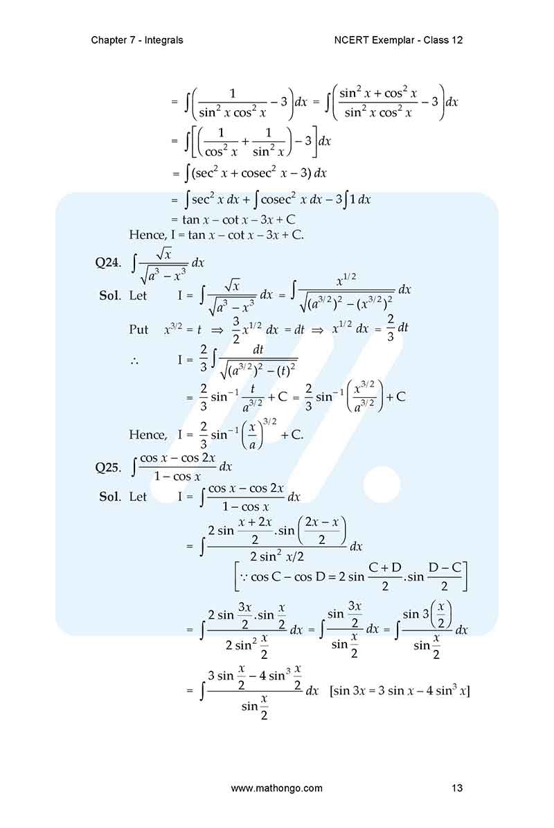 NCERT Exemplar for Class 12 Maths Chapter 7 – MathonGo