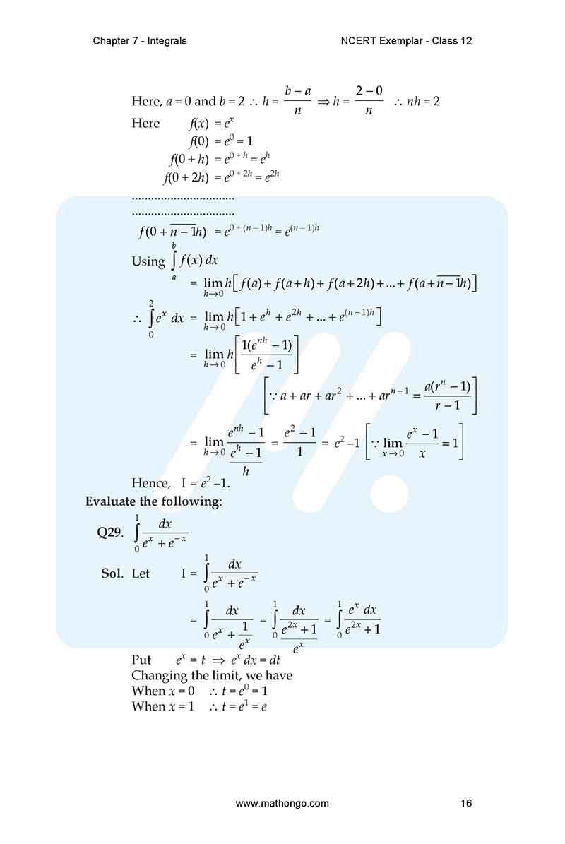 NCERT Exemplar For Class 12 Maths Chapter 7 MathonGo