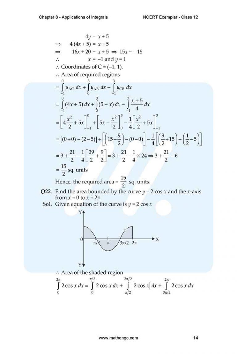 NCERT Exemplar for Class 12 Maths Chapter 8 – MathonGo
