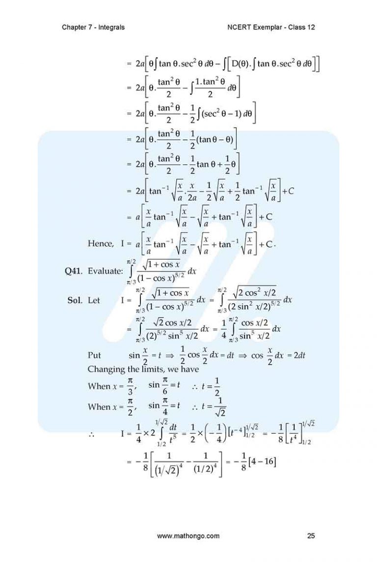 NCERT Exemplar for Class 12 Maths Chapter 7 – MathonGo