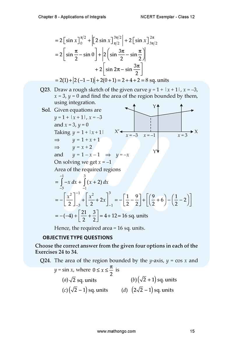 NCERT Exemplar for Class 12 Maths Chapter 8 – MathonGo