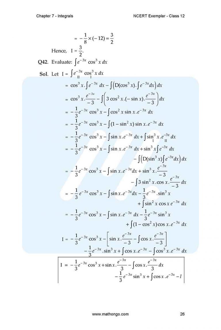 NCERT Exemplar for Class 12 Maths Chapter 7 – MathonGo