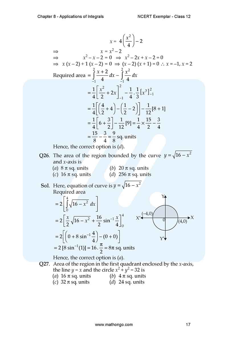 NCERT Exemplar for Class 12 Maths Chapter 8 – MathonGo