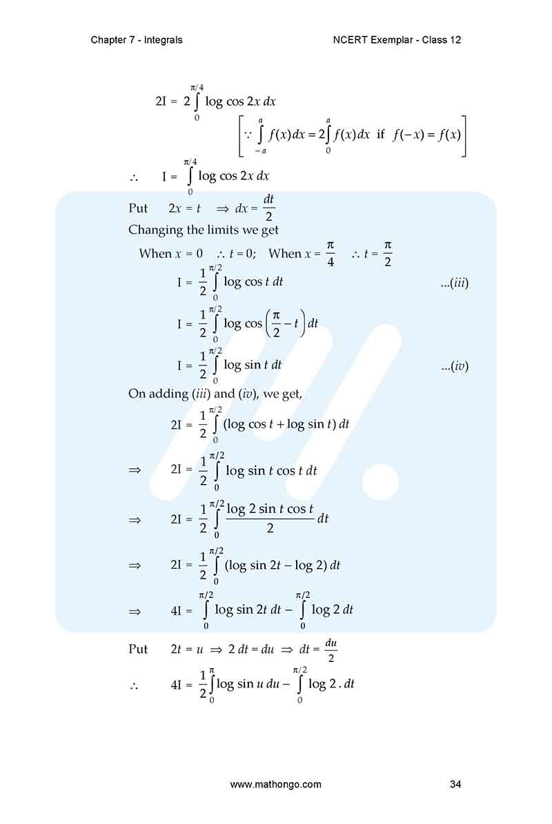 NCERT Exemplar for Class 12 Maths Chapter 7 – MathonGo