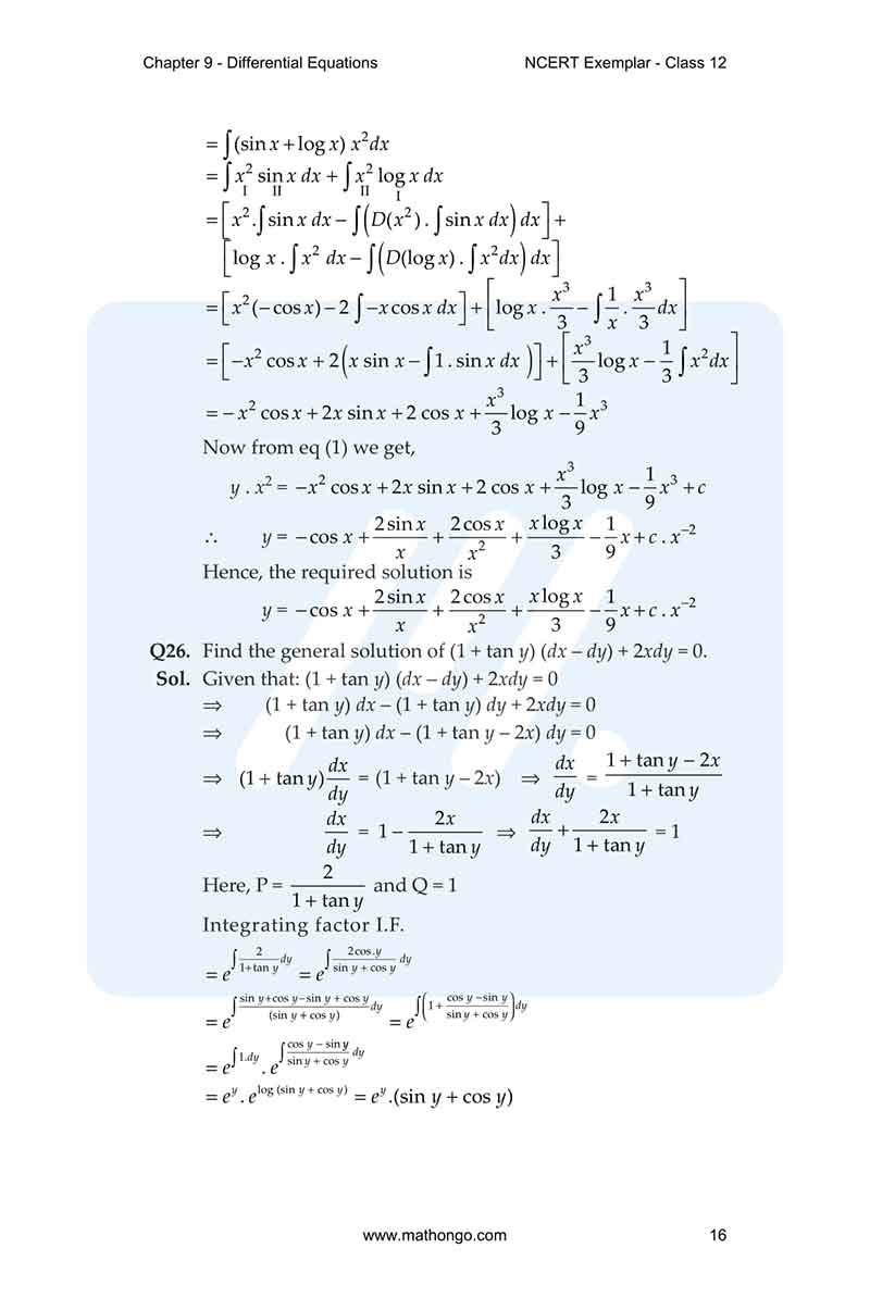 NCERT Exemplar for Class 12 Maths Chapter 9 – MathonGo