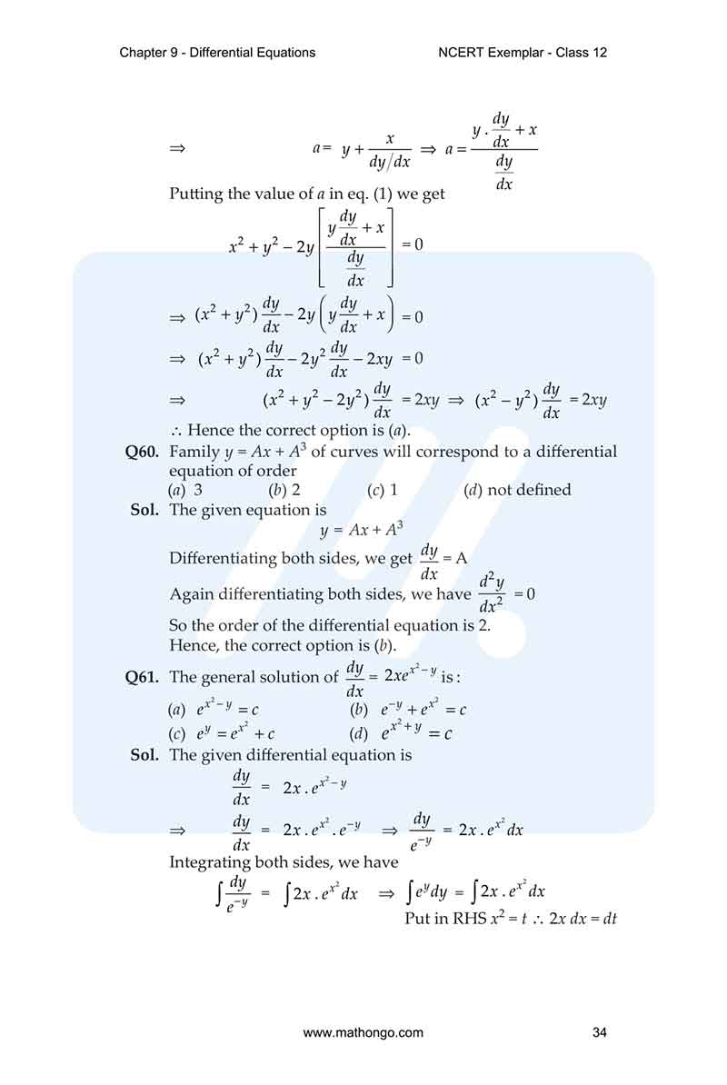 NCERT Exemplar for Class 12 Maths Chapter 9 – MathonGo