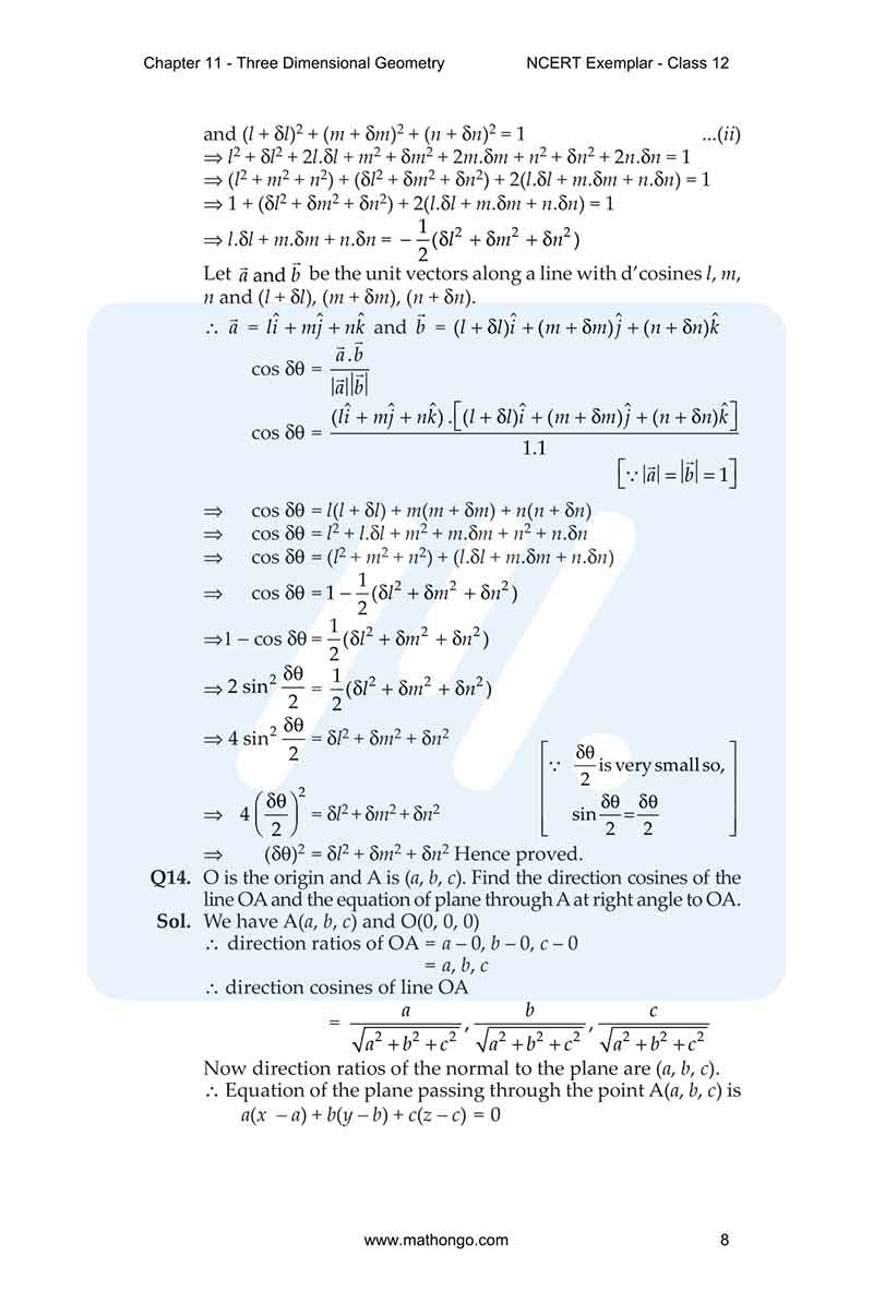 NCERT Exemplar for Class 12 Maths Chapter 11 – MathonGo