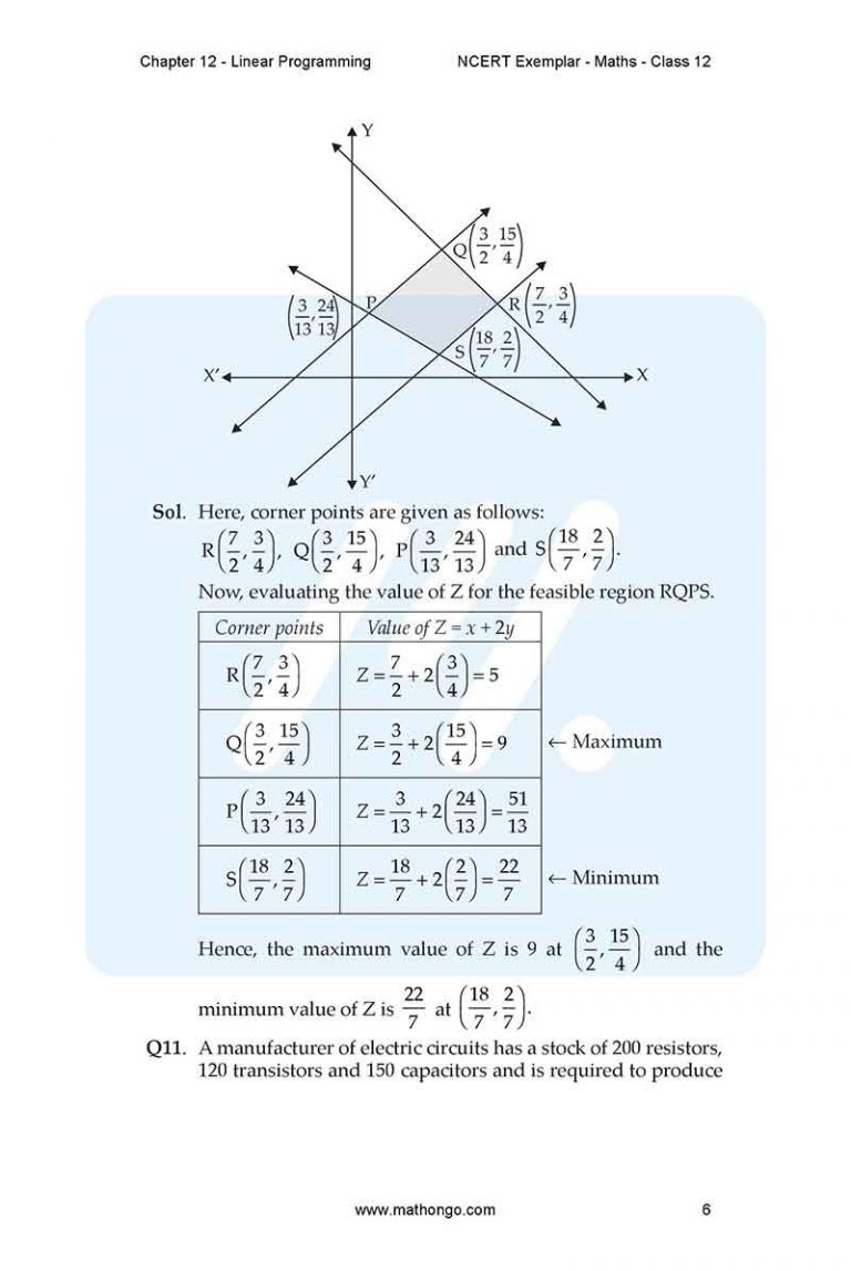 NCERT Exemplar for Class 12 Maths Chapter 12 – MathonGo