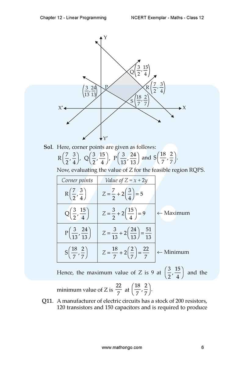 NCERT Exemplar for Class 12 Maths Chapter 12 – MathonGo