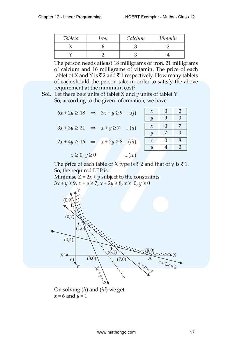 NCERT Exemplar for Class 12 Maths Chapter 12 – MathonGo