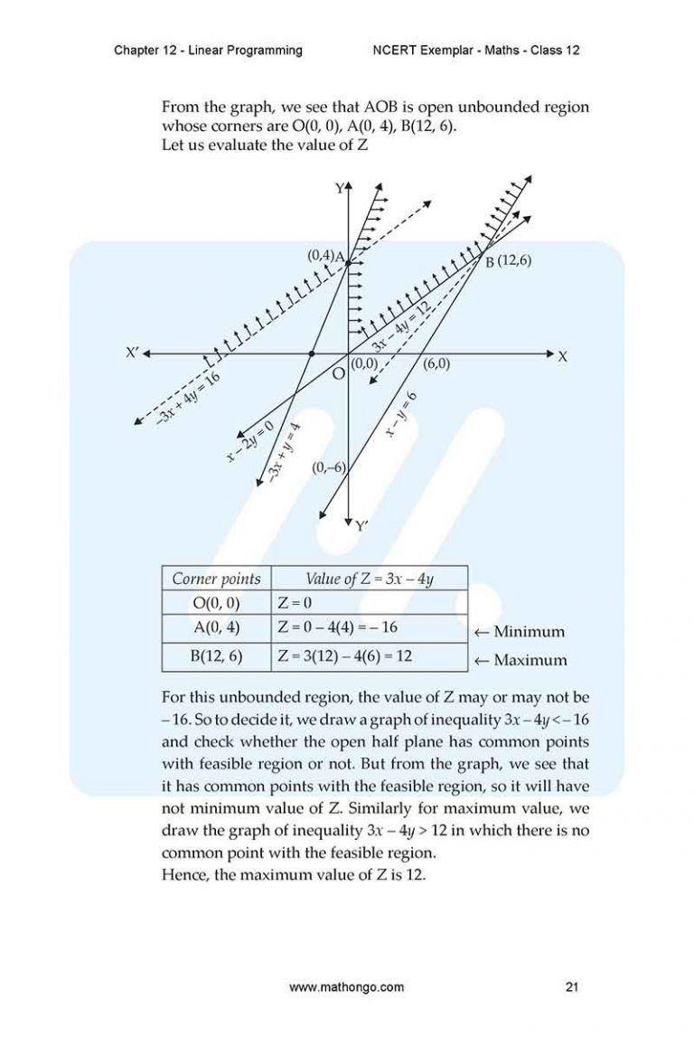 NCERT Exemplar for Class 12 Maths Chapter 12 – MathonGo