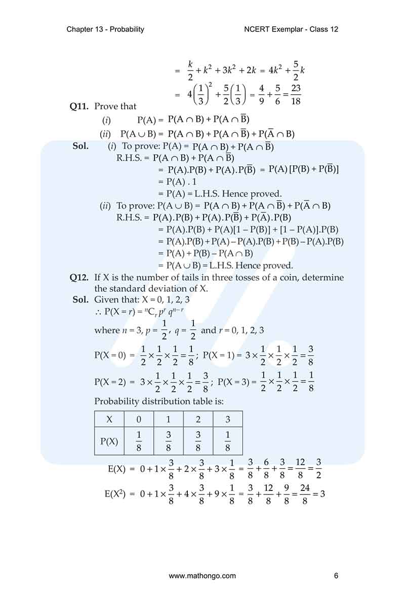 NCERT Exemplar for Class 12 Maths Chapter 13 – MathonGo