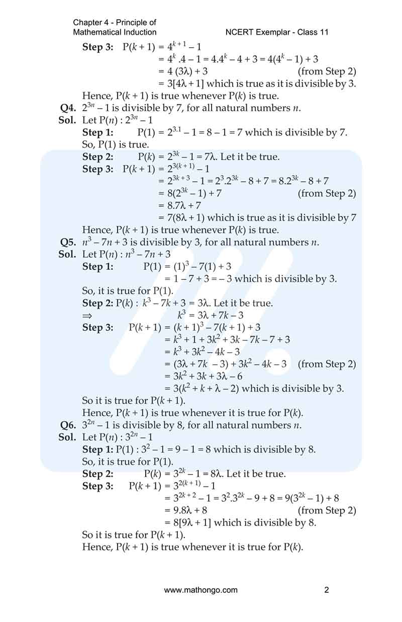 NCERT Exemplar for Class 11 Maths Chapter 4 – MathonGo