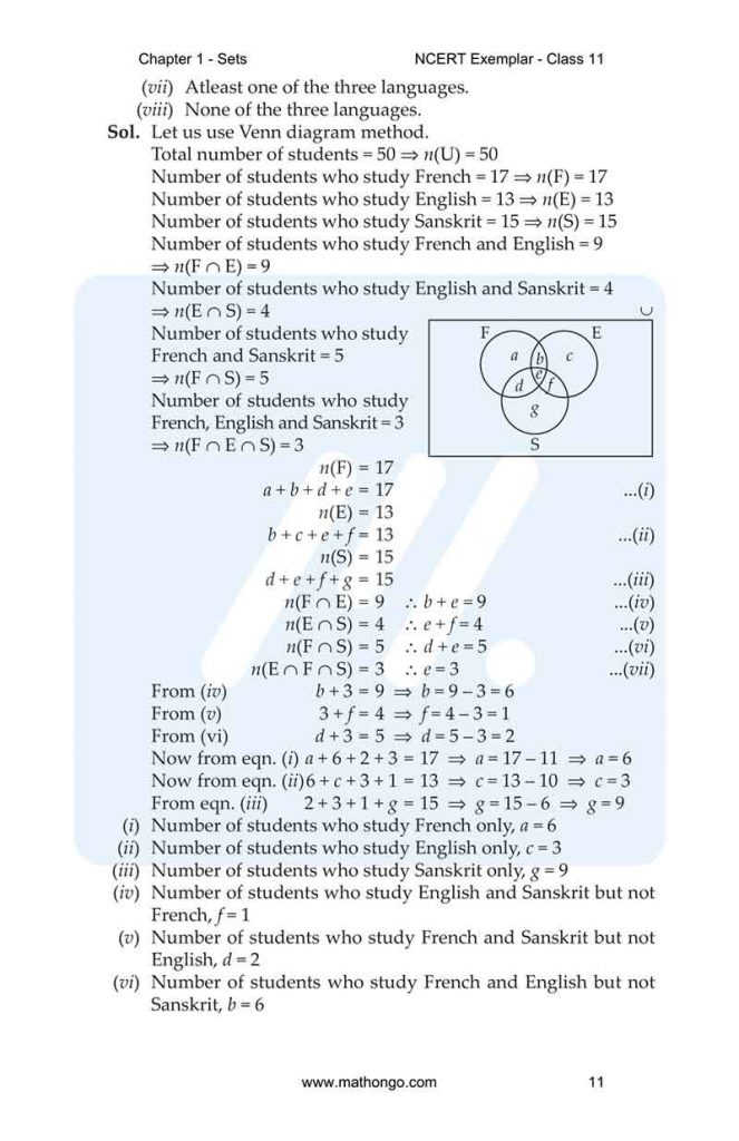 NCERT Exemplar For Class 11 Maths Chapter 1 MathonGo NCERT Exemplar For Class 11 Maths Chapter 1 MathonGo