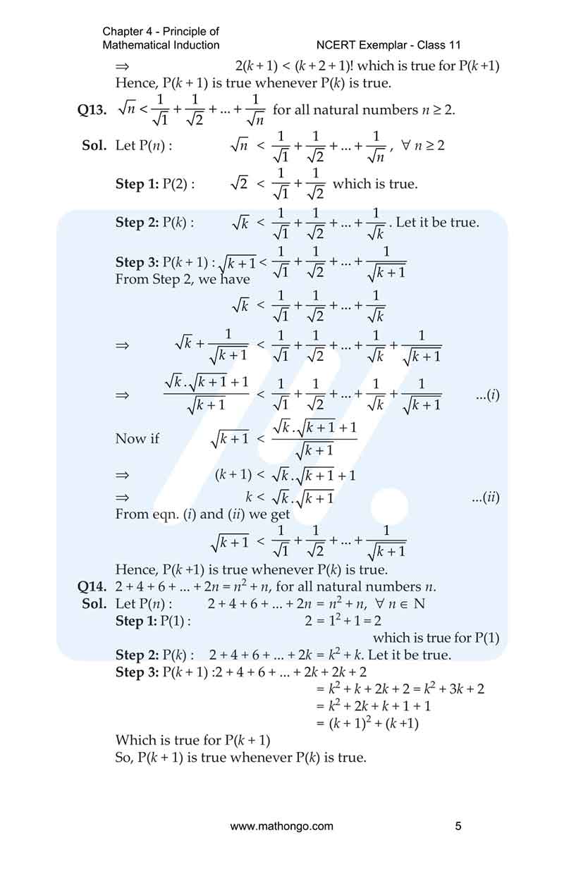NCERT Exemplar for Class 11 Maths Chapter 4 – MathonGo