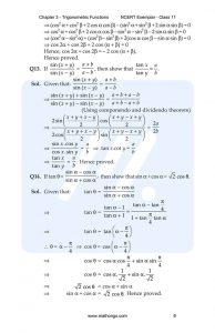 NCERT Exemplar for Class 11 Maths Chapter 3 – MathonGo