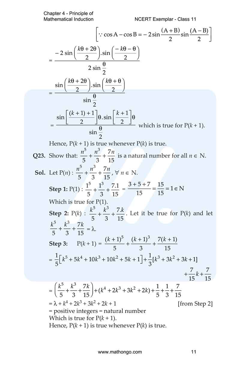 NCERT Exemplar for Class 11 Maths Chapter 4 – MathonGo