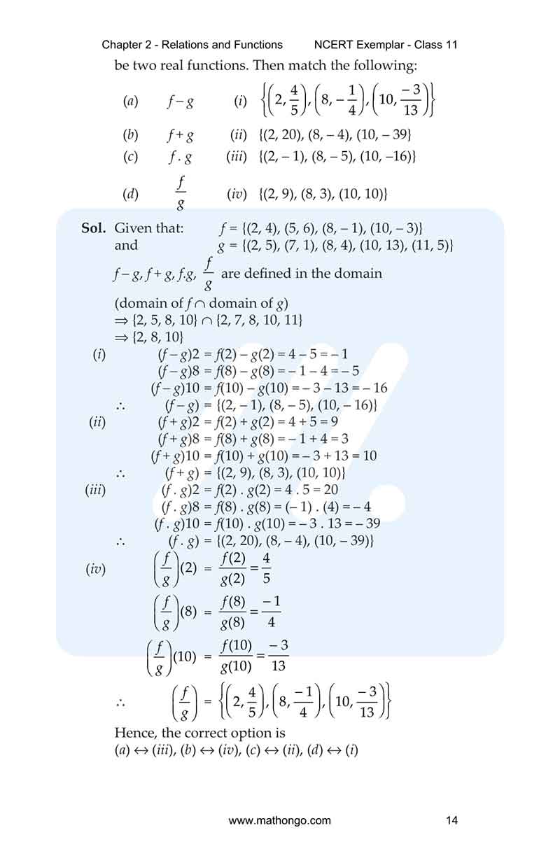 NCERT Exemplar for Class 11 Maths Chapter 2 – MathonGo