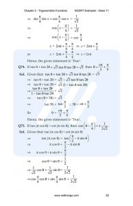 NCERT Exemplar for Class 11 Maths Chapter 3 – MathonGo