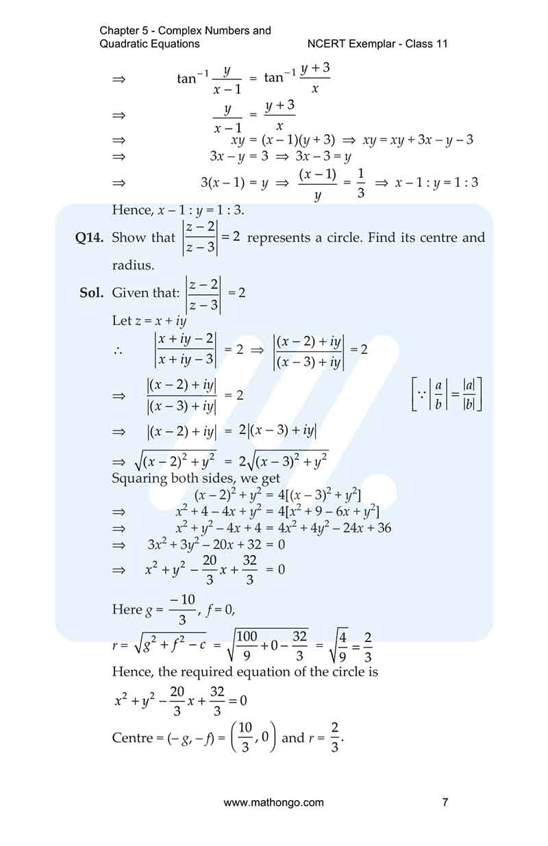 NCERT Exemplar for Class 11 Maths Chapter 5 – MathonGo
