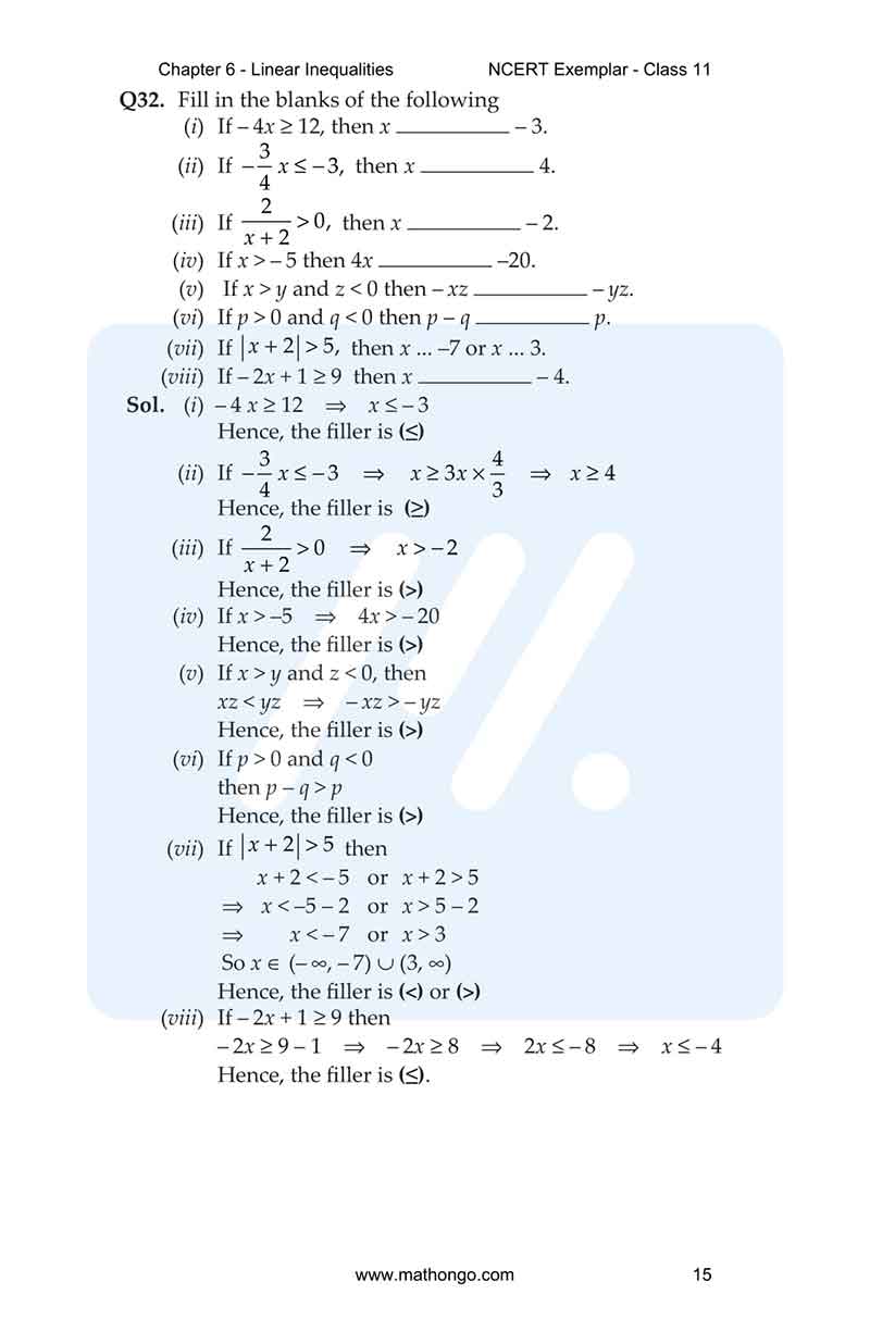 NCERT Exemplar for Class 11 Maths Chapter 6 – MathonGo