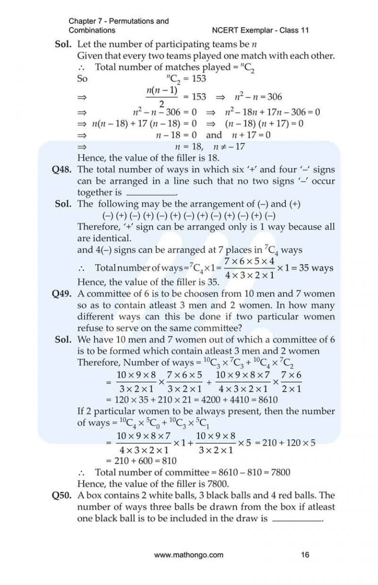 NCERT Exemplar for Class 11 Maths Chapter 7 – MathonGo