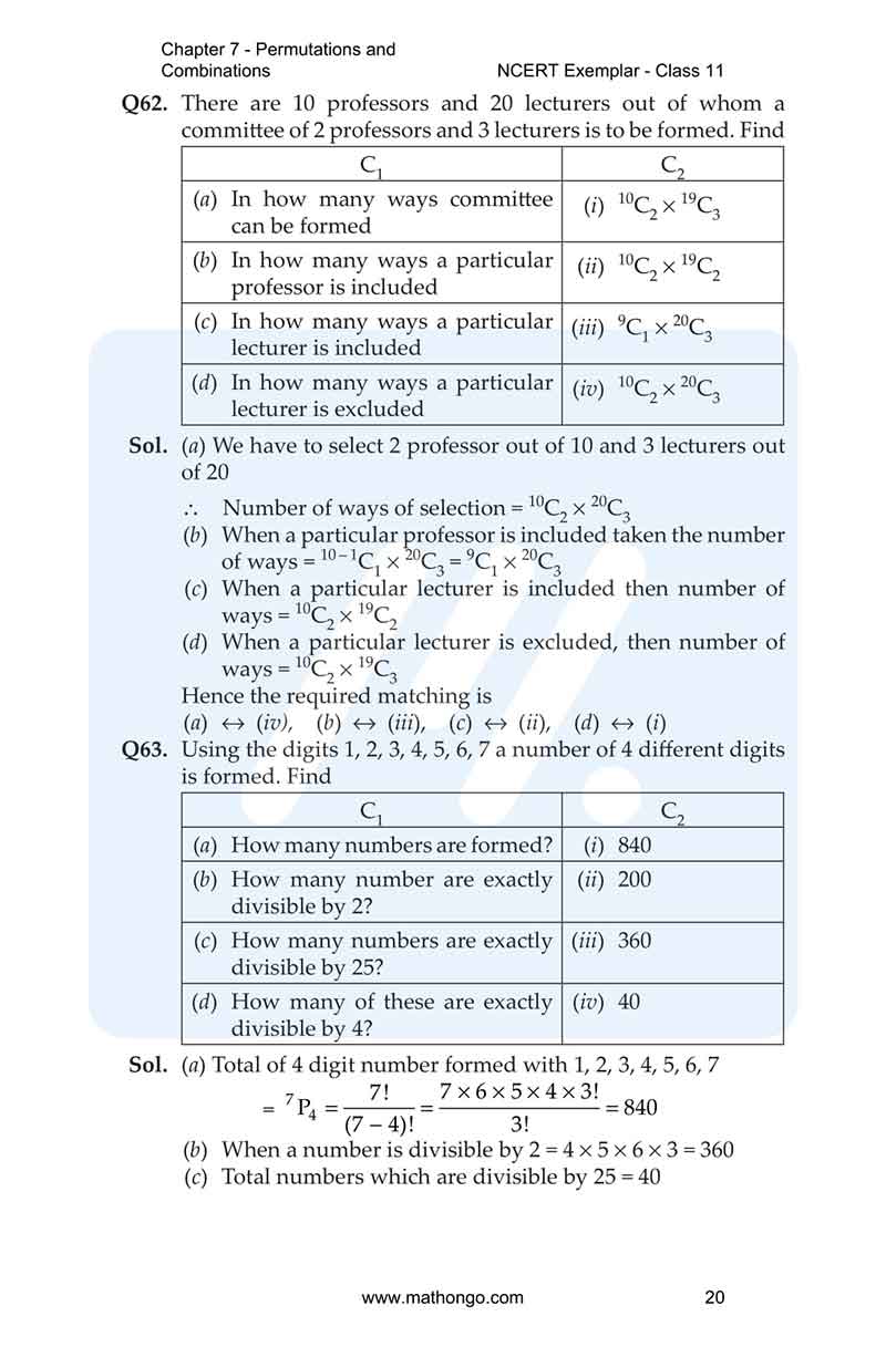 NCERT Exemplar for Class 11 Maths Chapter 7 – MathonGo