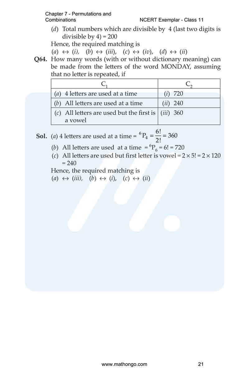 NCERT Exemplar for Class 11 Maths Chapter 7 – MathonGo