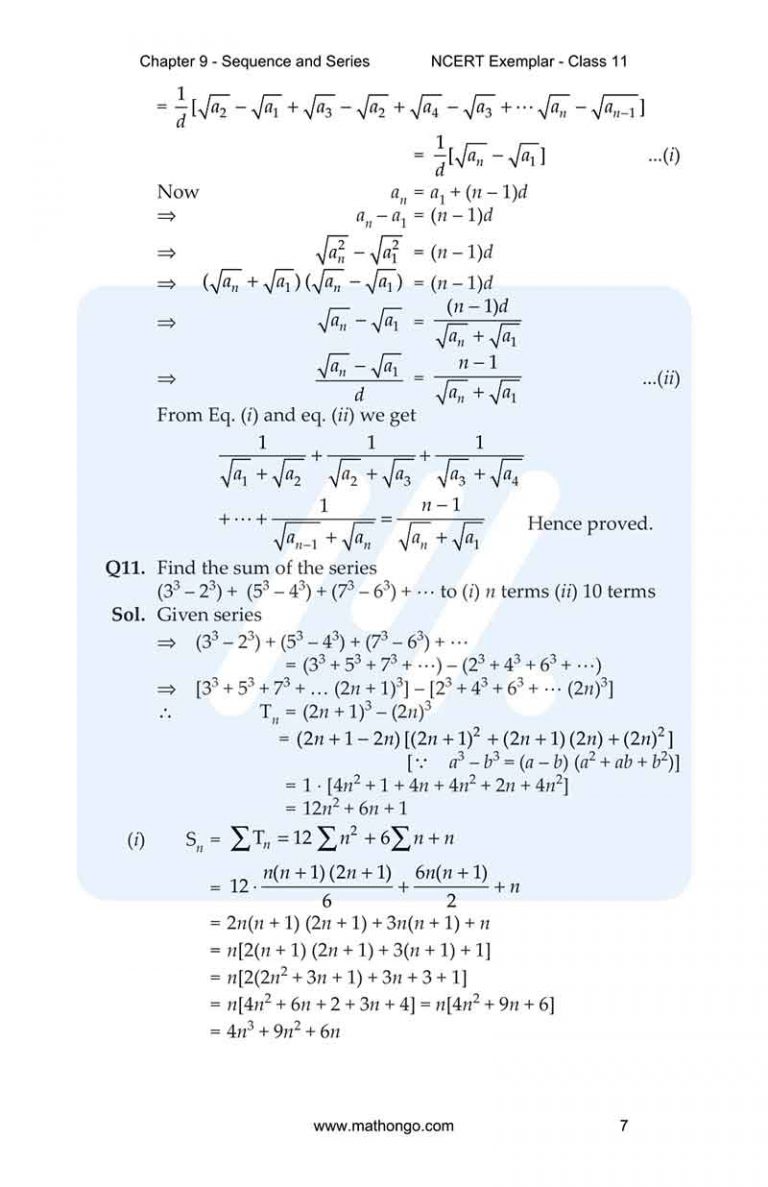 NCERT Exemplar for Class 11 Maths Chapter 9 – MathonGo