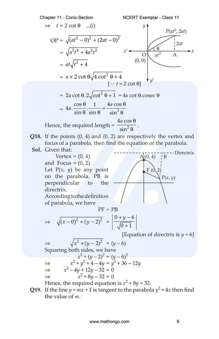 NCERT Exemplar for Class 11 Maths Chapter 11 – MathonGo