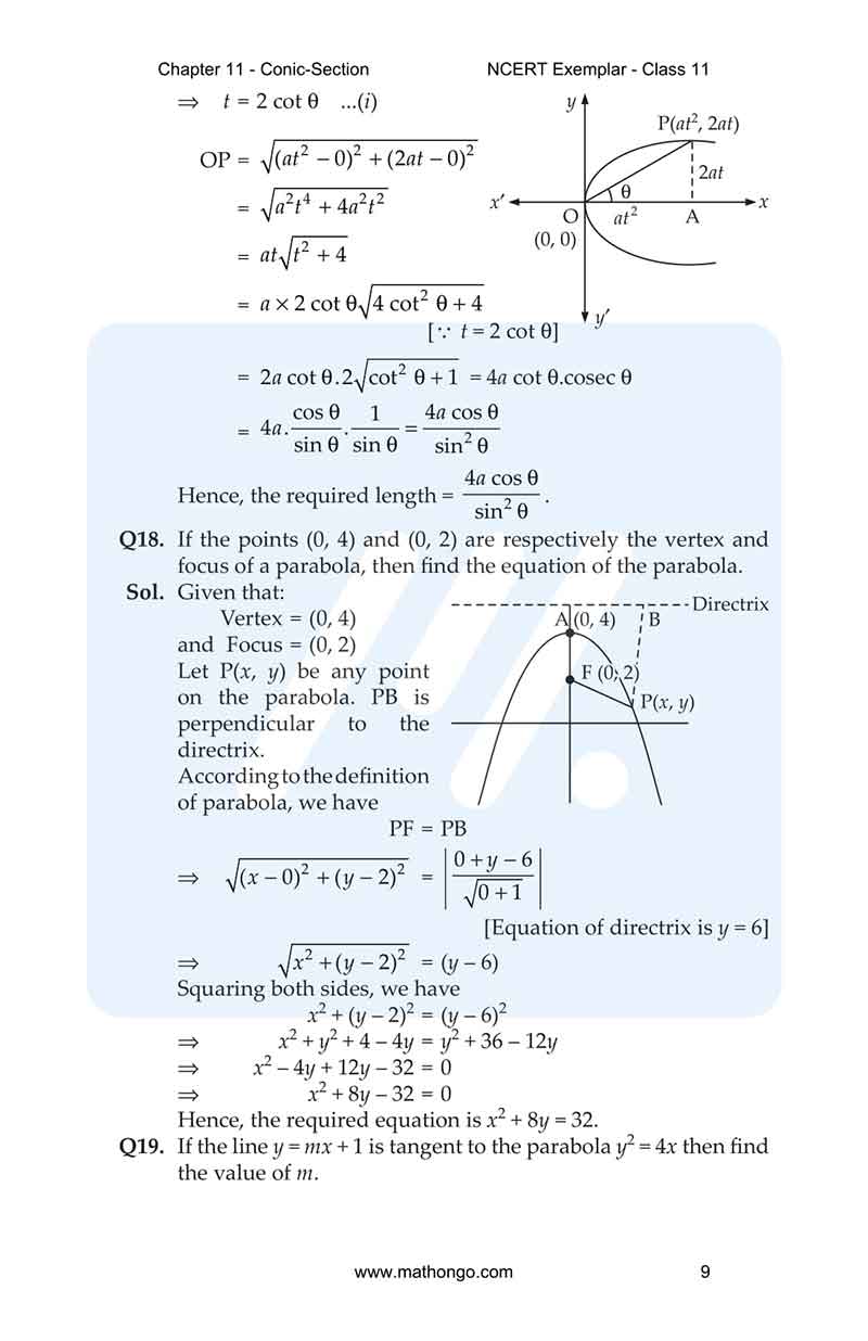 NCERT Exemplar for Class 11 Maths Chapter 11 – MathonGo