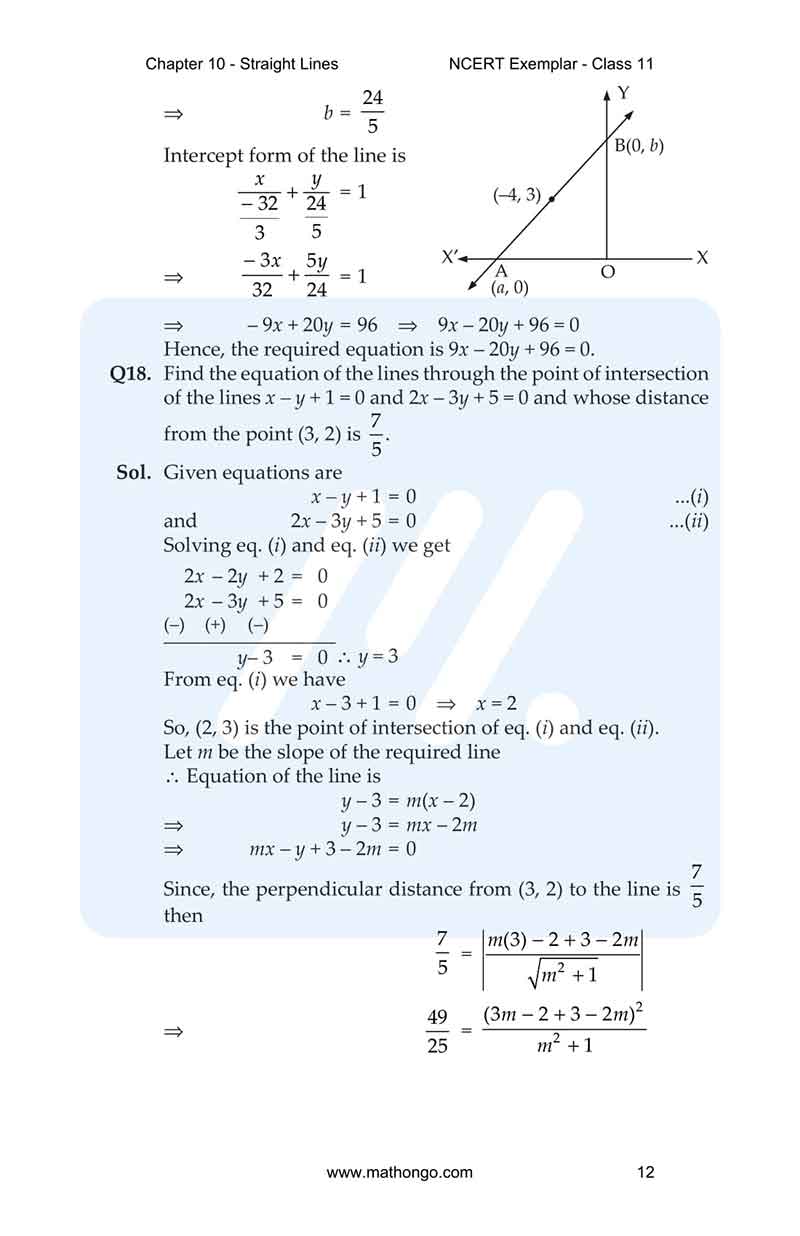 NCERT Exemplar for Class 11 Maths Chapter 10 – MathonGo