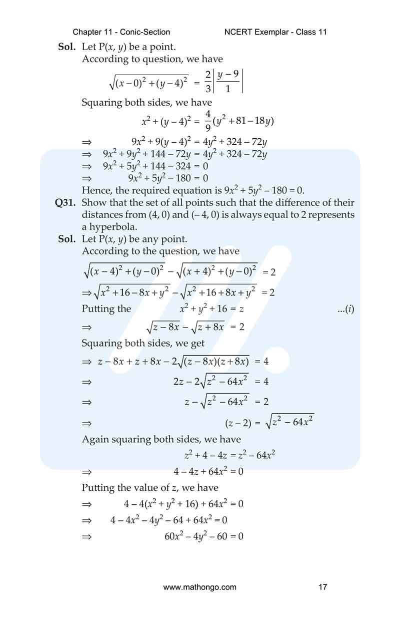 NCERT Exemplar for Class 11 Maths Chapter 11 – MathonGo