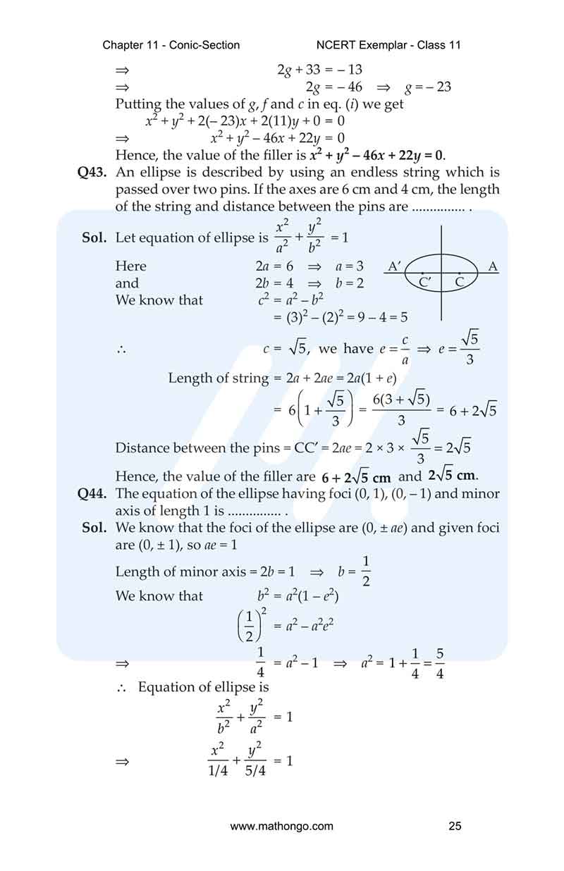 NCERT Exemplar for Class 11 Maths Chapter 11 – MathonGo