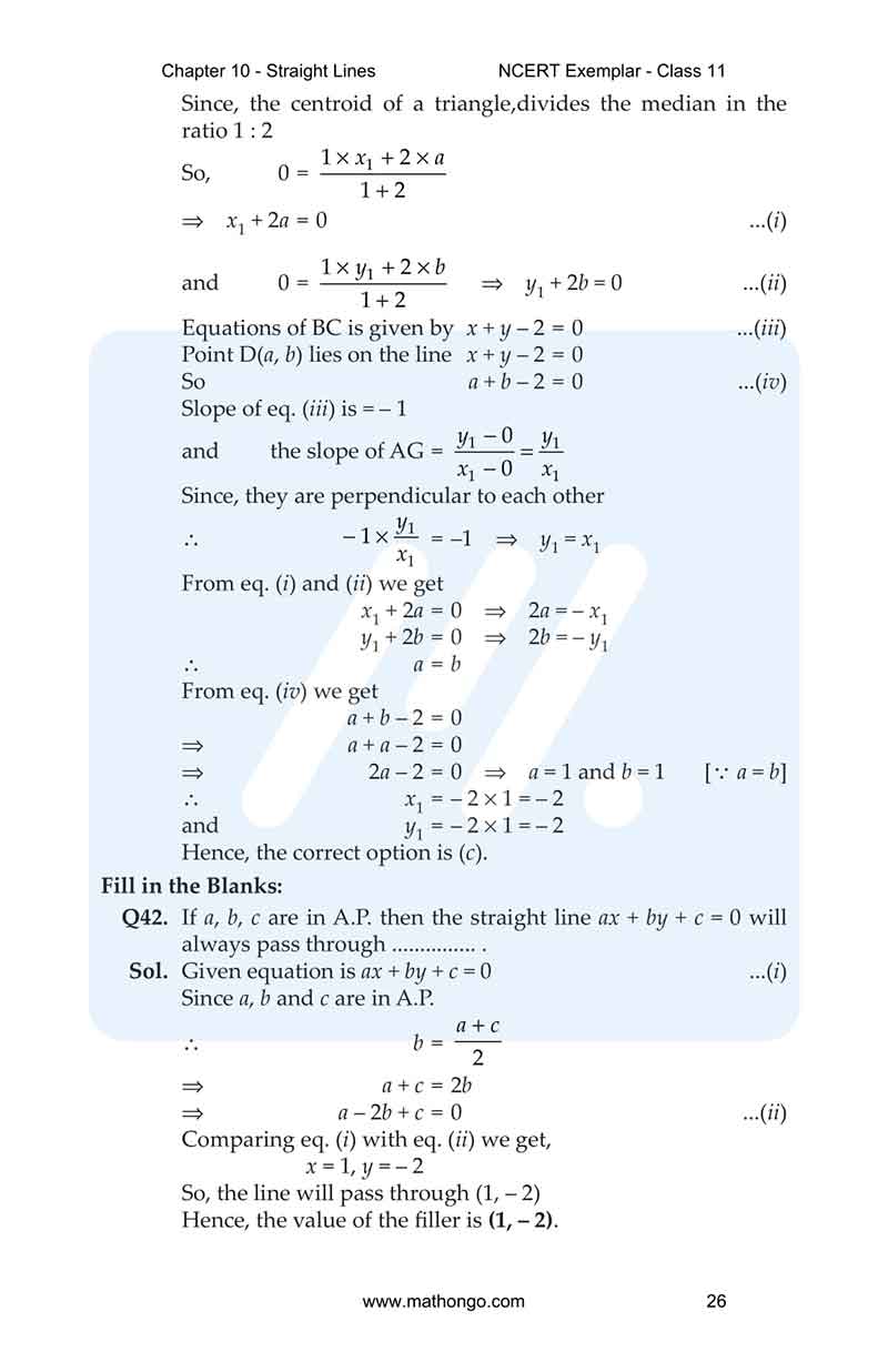 NCERT Exemplar for Class 11 Maths Chapter 10 – MathonGo