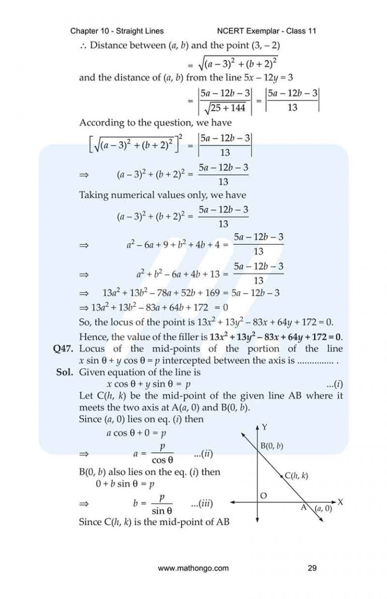 NCERT Exemplar for Class 11 Maths Chapter 10 – MathonGo