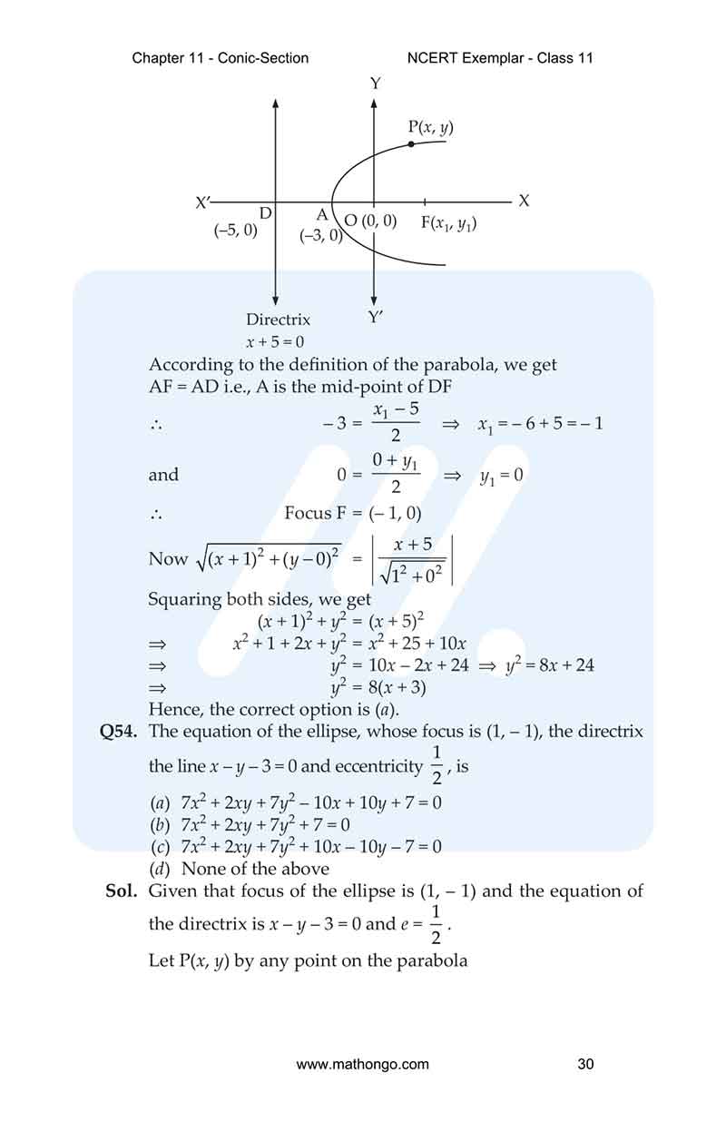 NCERT Exemplar for Class 11 Maths Chapter 11 – MathonGo