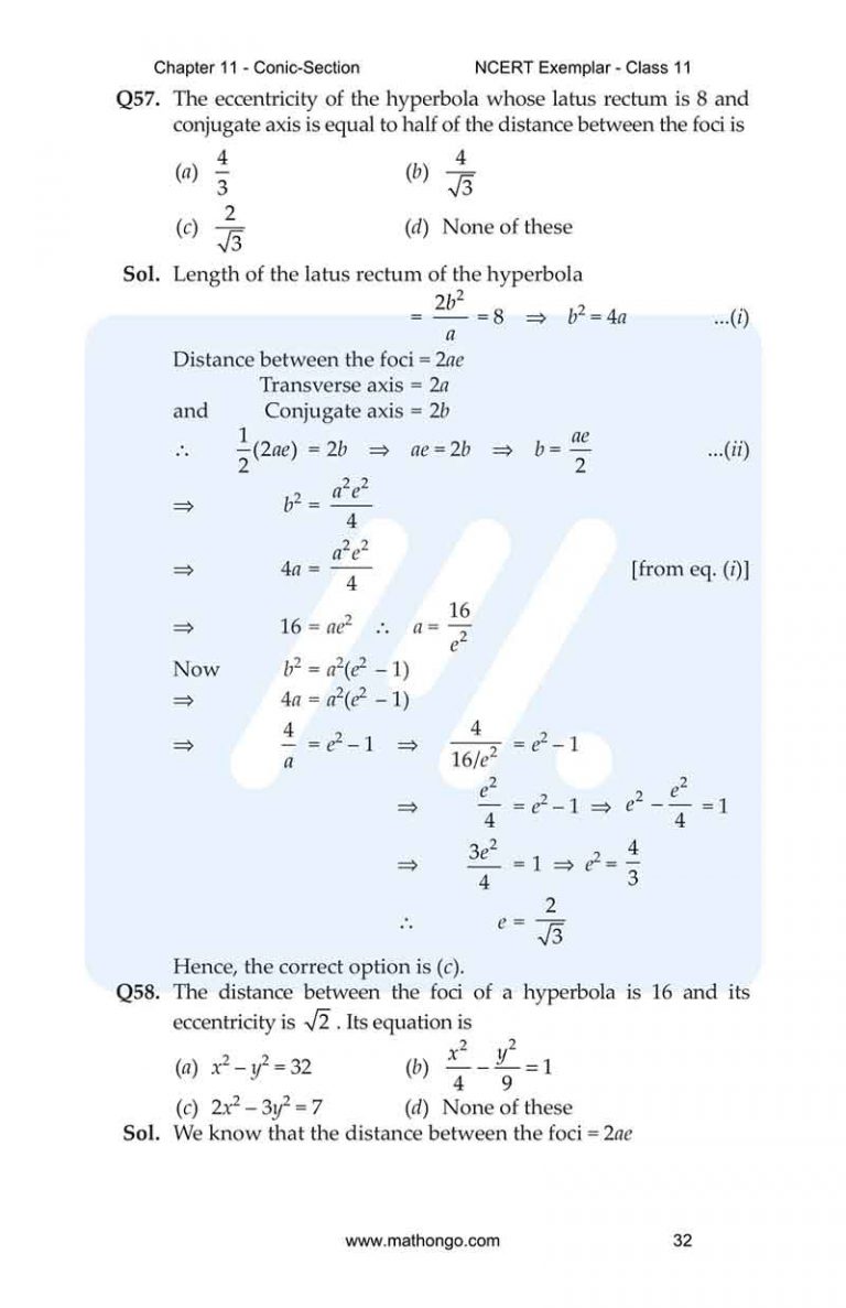 NCERT Exemplar for Class 11 Maths Chapter 11 – MathonGo