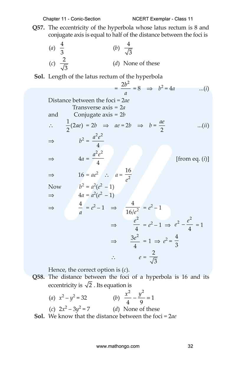 NCERT Exemplar for Class 11 Maths Chapter 11 – MathonGo