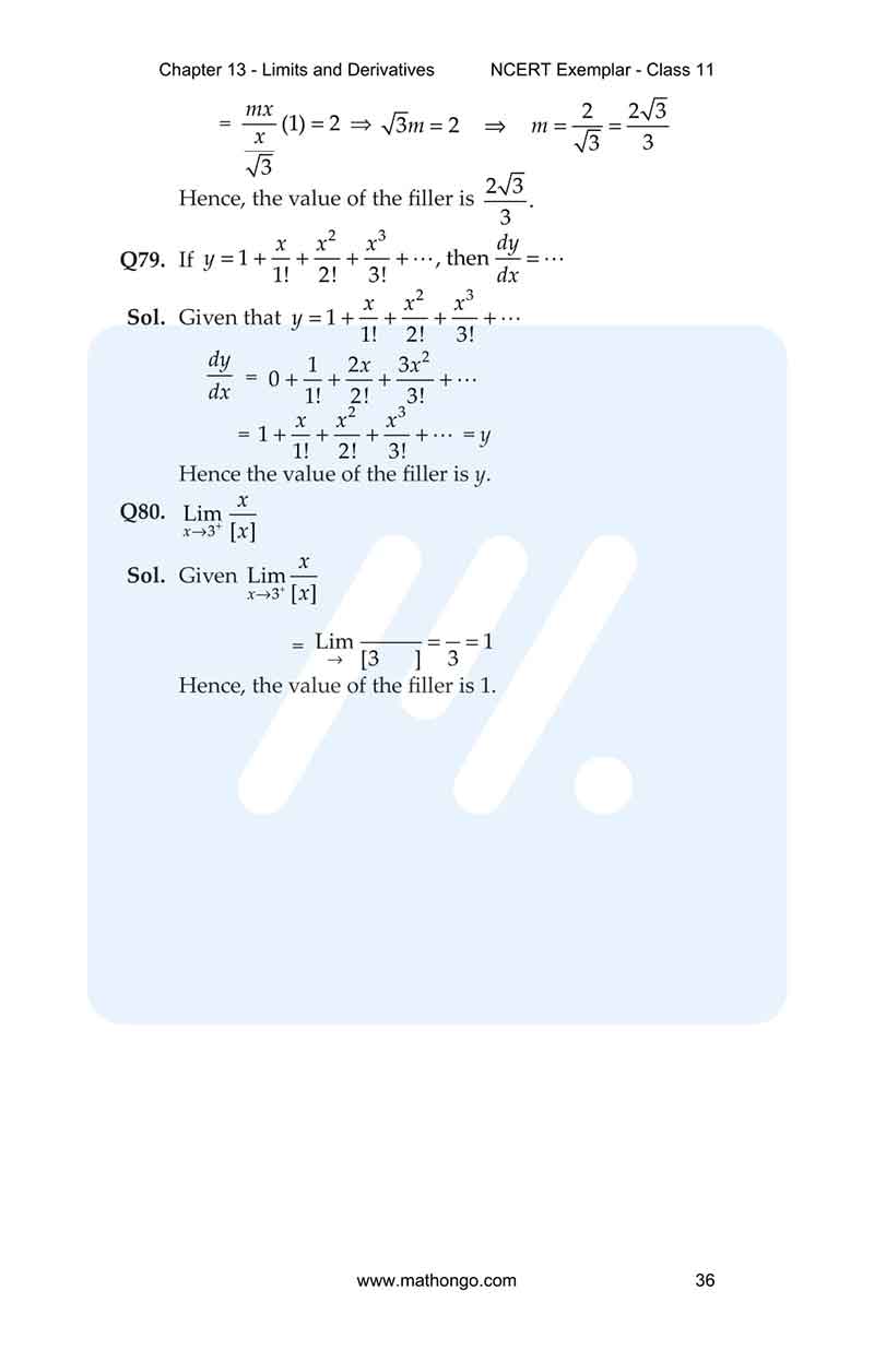 NCERT Exemplar for Class 11 Maths Chapter 13 – MathonGo
