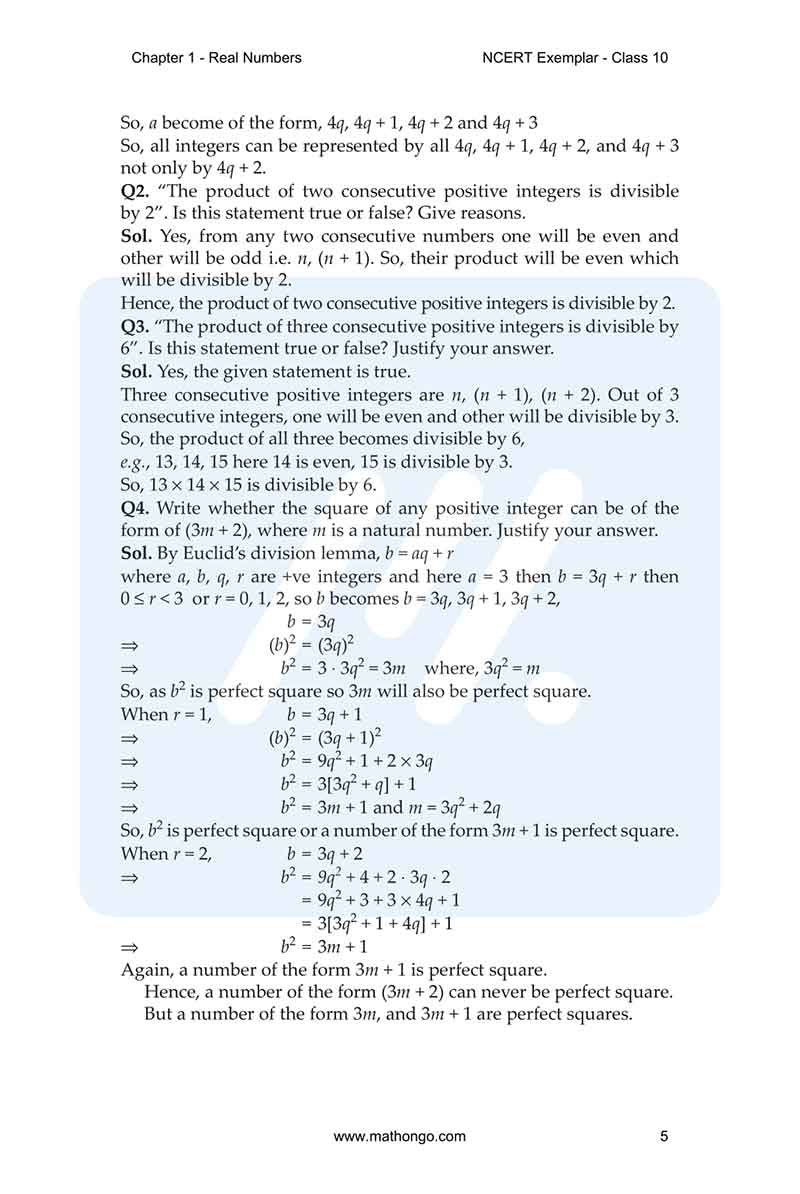 NCERT Exemplar for Class 10 Maths Chapter 1 – MathonGo