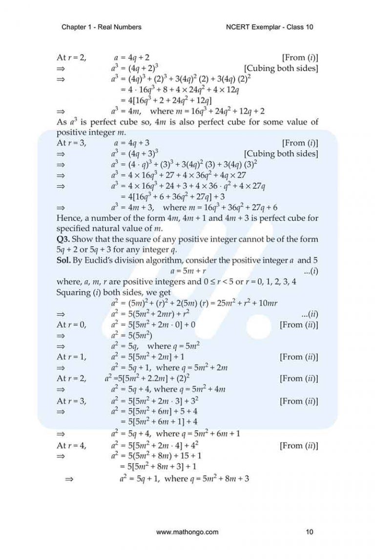 NCERT Exemplar for Class 10 Maths Chapter 1 – MathonGo
