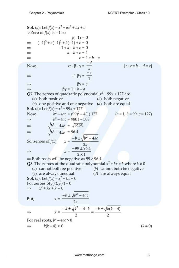 NCERT Exemplar For Class 10 Maths Chapter 2 MathonGo NCERT Exemplar For Class 10 Maths Chapter 2 MathonGo