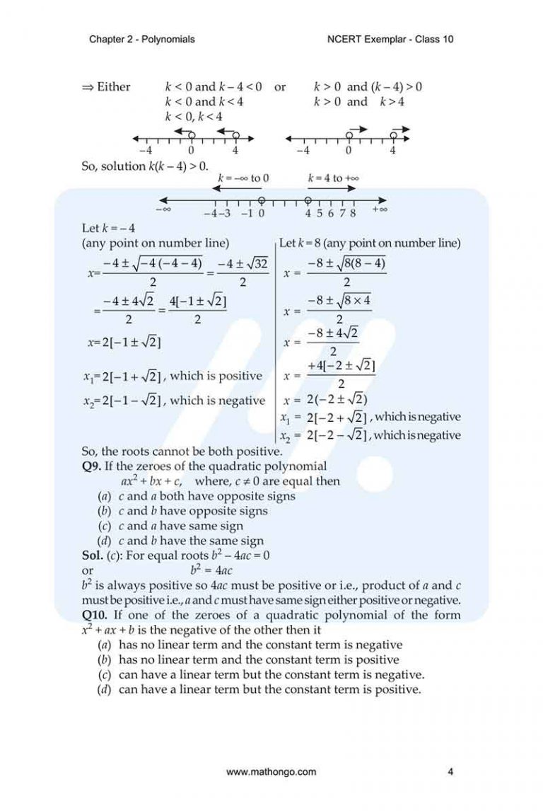 NCERT Exemplar for Class 10 Maths Chapter 2 – MathonGo