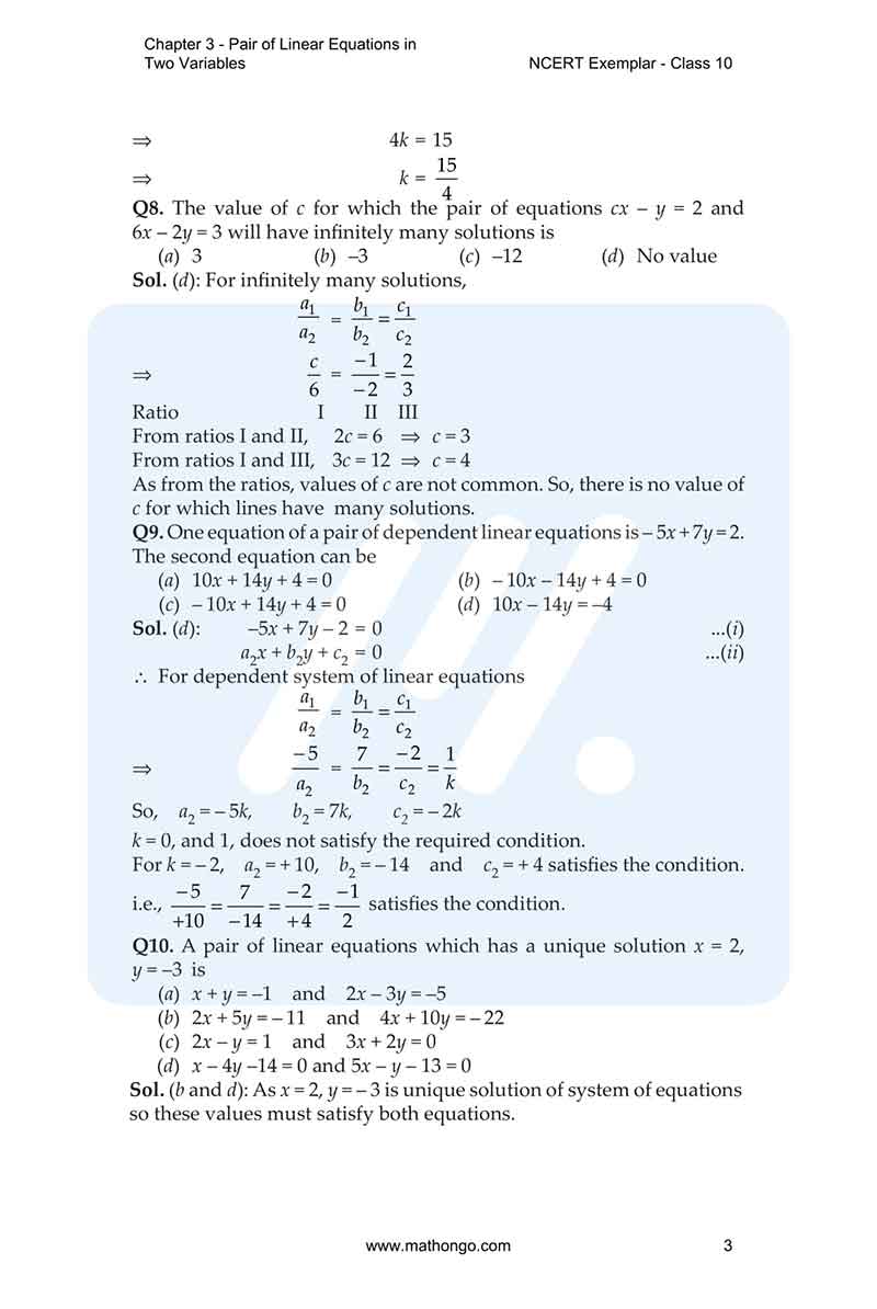 NCERT Exemplar For Class 10 Maths Chapter 3 MathonGo