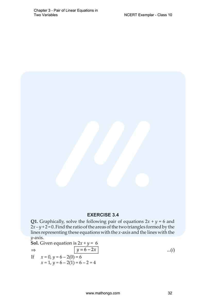 NCERT Exemplar for Class 10 Maths Chapter 3 – MathonGo