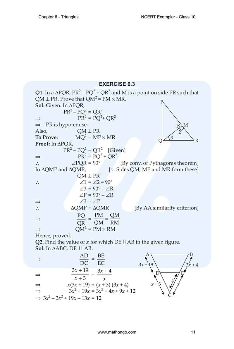 NCERT Exemplar for Class 10 Maths Chapter 6 – MathonGo