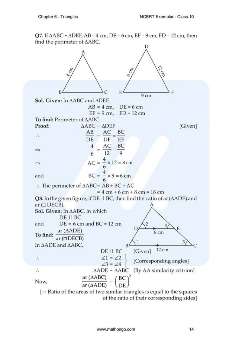 NCERT Exemplar for Class 10 Maths Chapter 6 – MathonGo